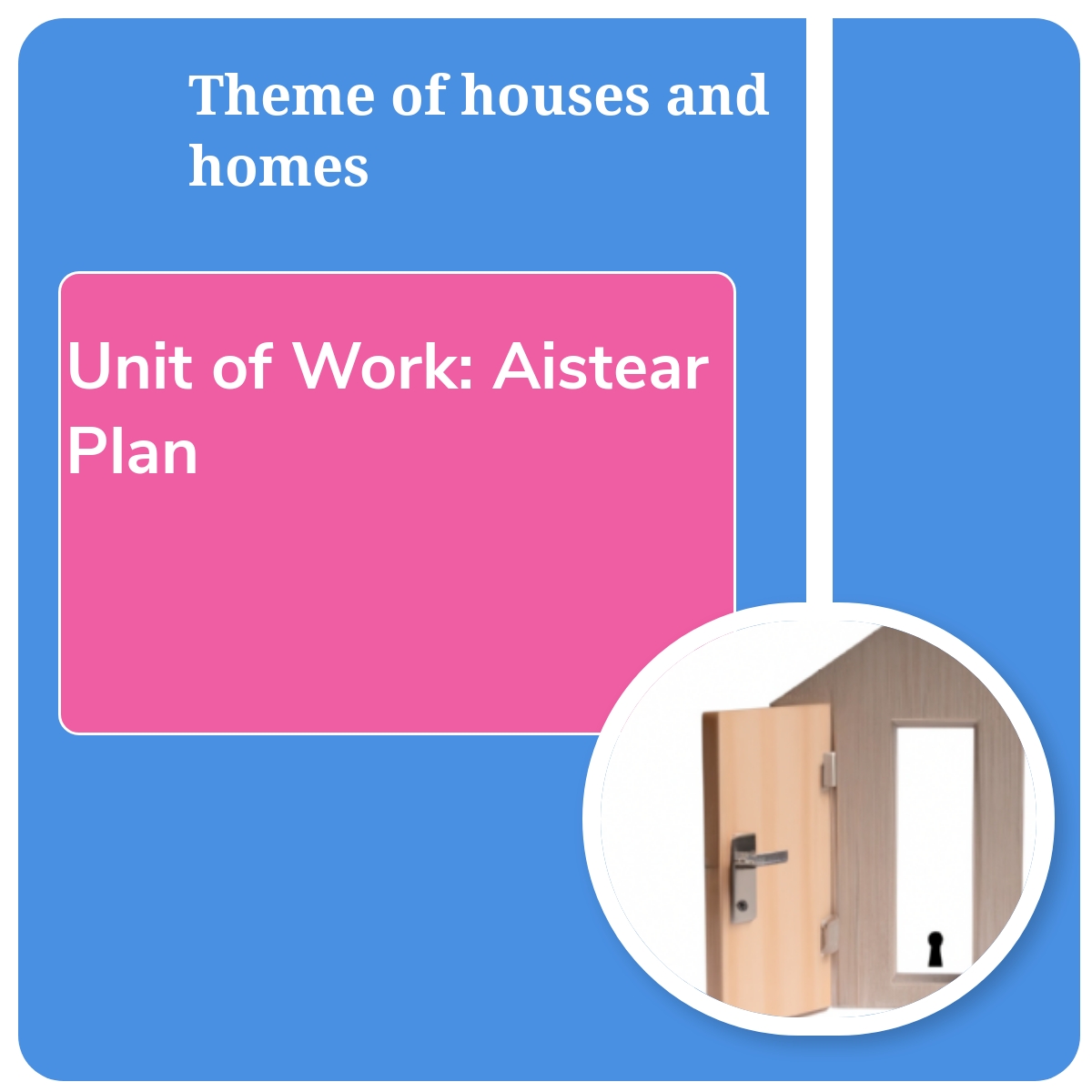 Unit of Work (Aistear Plan): Theme of houses and homes - Mash.plus