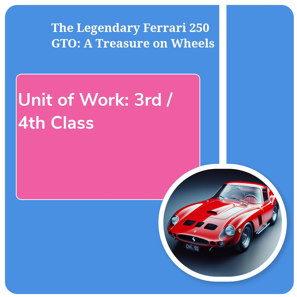 Unit of Work (3rd / 4th Class): The Legendary Ferrari 250 GTO: A ...